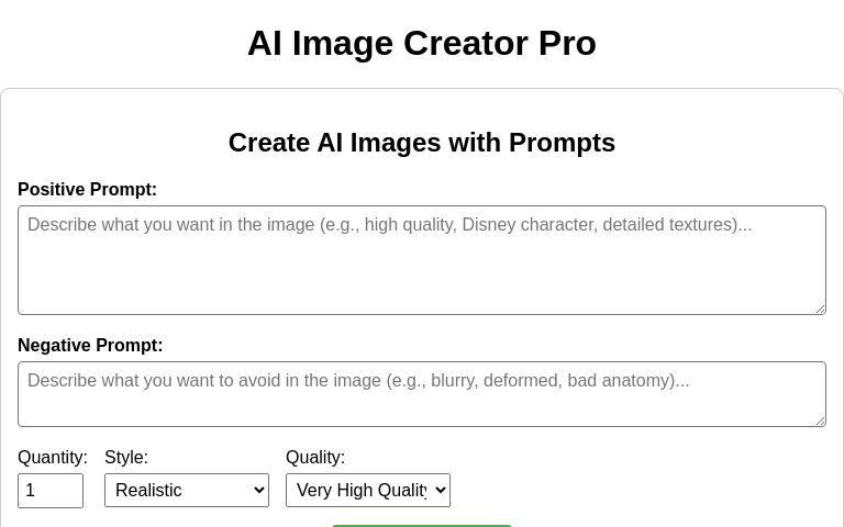 AI Image Creator Pro ― Perchance Generator