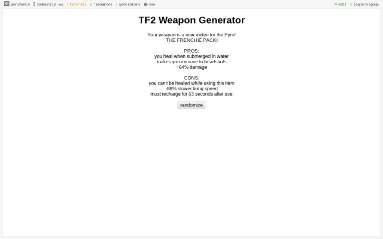TF2 Weapon Generator