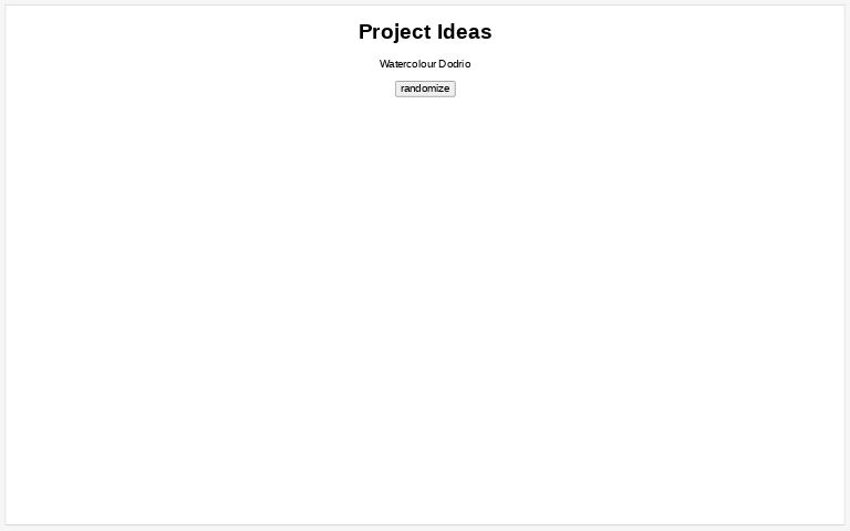 Project Ideas ― Perchance Generator