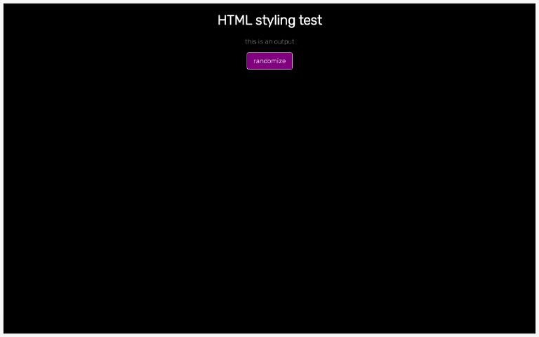 HTML styling test ― Perchance Generator