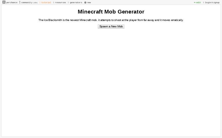 Minecraft Mob Generator