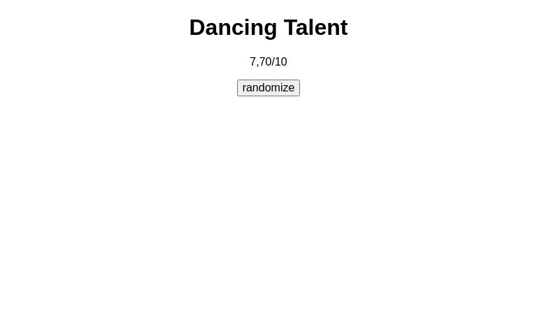 Dancing Talent ― Perchance Generator