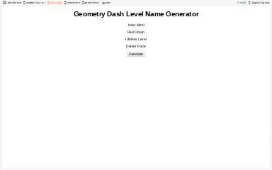 Geometry Dash Level Name Generator