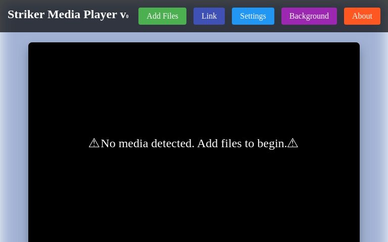 Striker Media Player - The Cool Media Player for Your Mood. ― Perchance ...