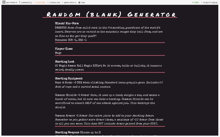Random (blank) Generator