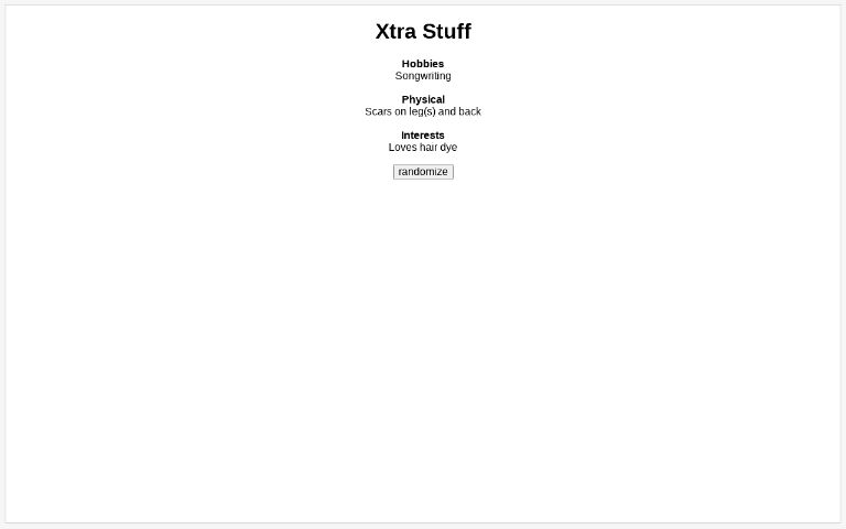 Xtra Stuff ― Perchance Generator