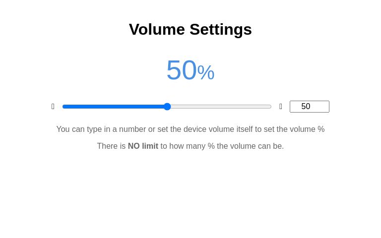 Volume Settings ― Perchance Generator