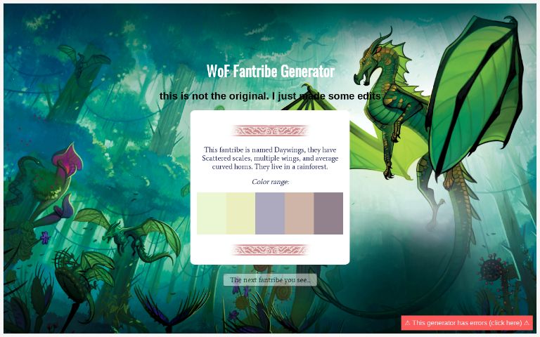 WoF Fantribe Generator