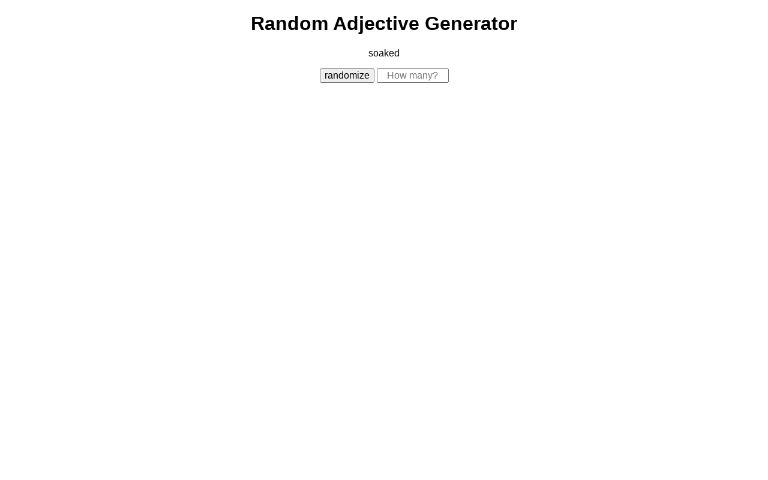 Random Adjective Generator