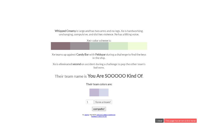 Object Show Character Generator