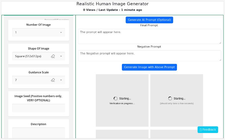 Realistic Human Image Generator