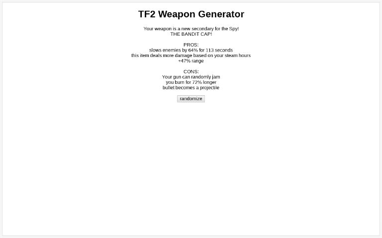 TF2 Weapon Generator