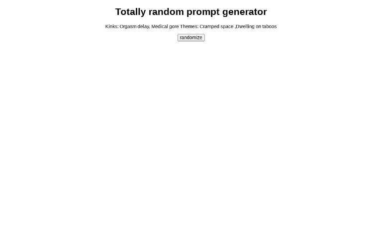 Totally random prompt generator