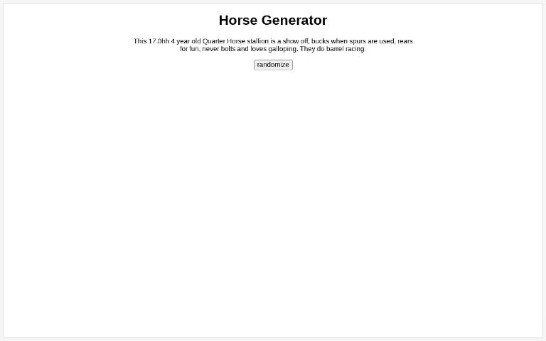 Horse Generator