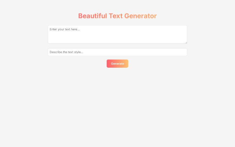 Beautiful Text Generator