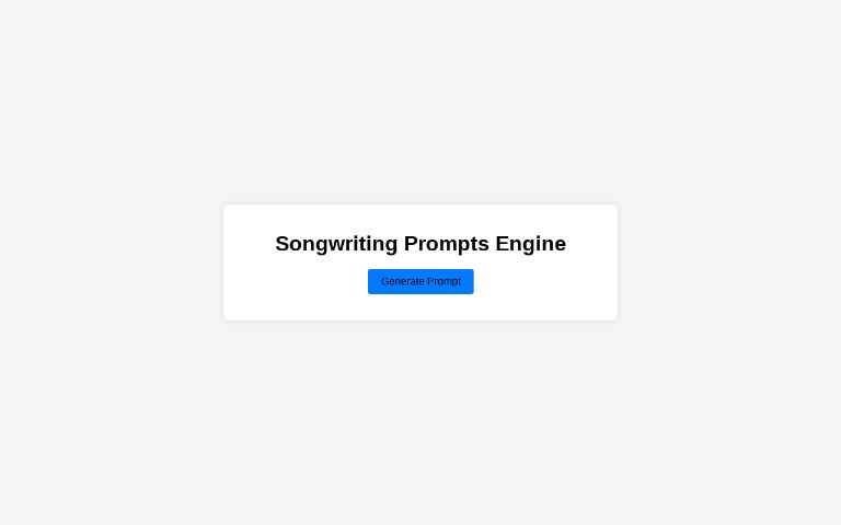 Songwriting Prompts Engine ― Perchance Generator