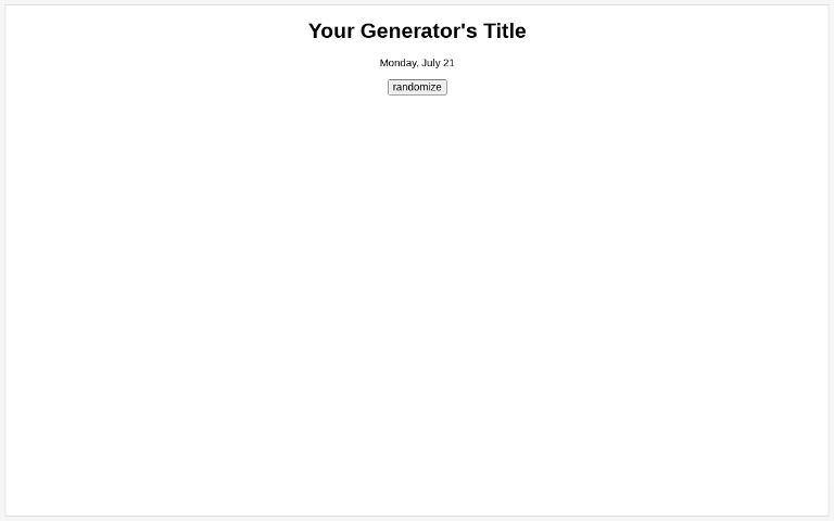 Minimal ― Perchance Generator