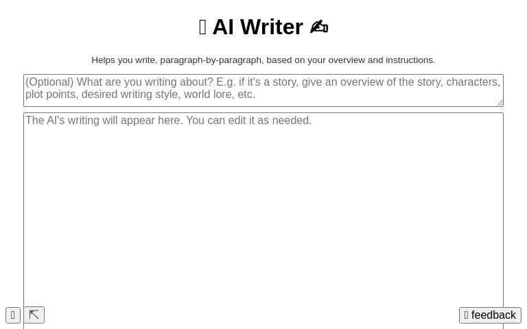 AI Writer (free, unlimited, no sign-up) ― Perchance Generator