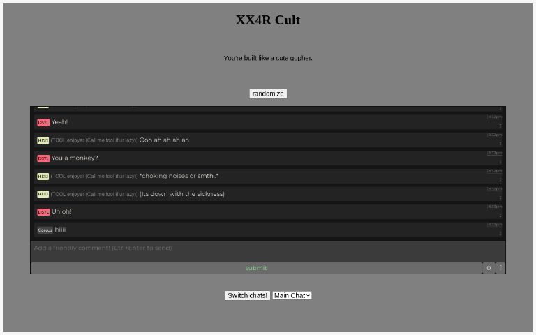XX4R Cult ― Perchance Generator