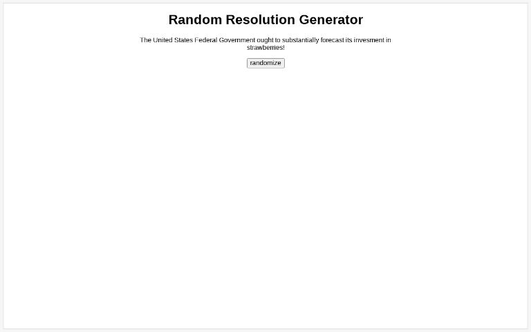 Random Resolution Generator