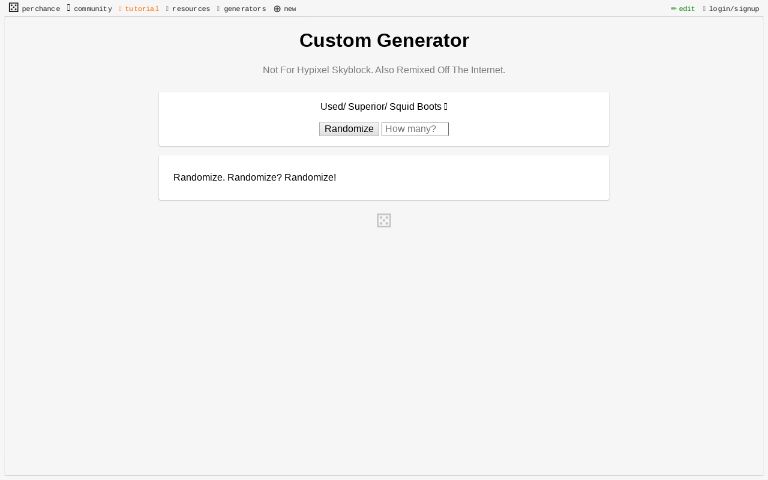 Custom Generator