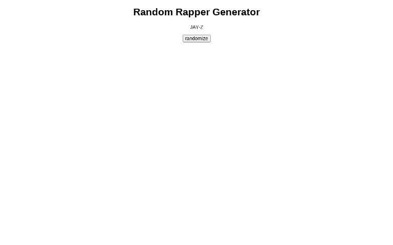 Random Rapper Generator
