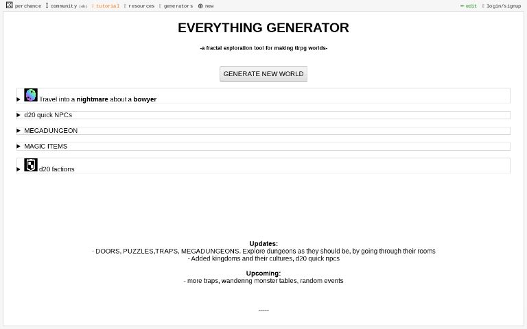 EVERYTHING GENERATOR ― Perchance