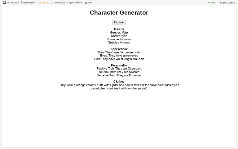 Character Generator