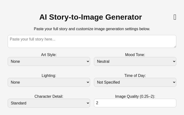 AI Story-to-Image Generator 🌓
