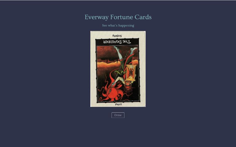 Test: Everway Fortune Cards ― Perchance Generator