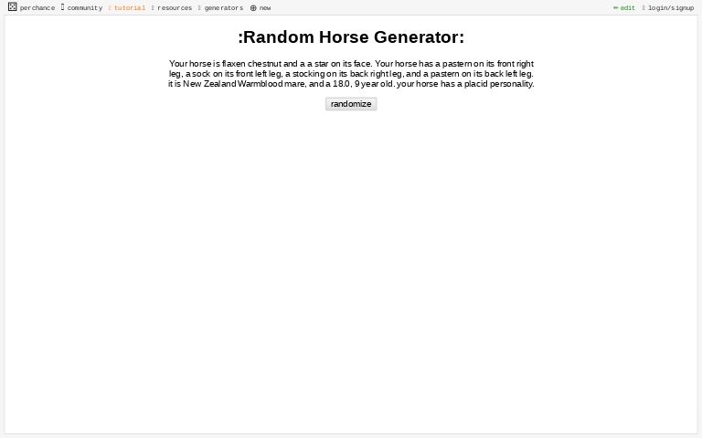 :Random Horse Generator: