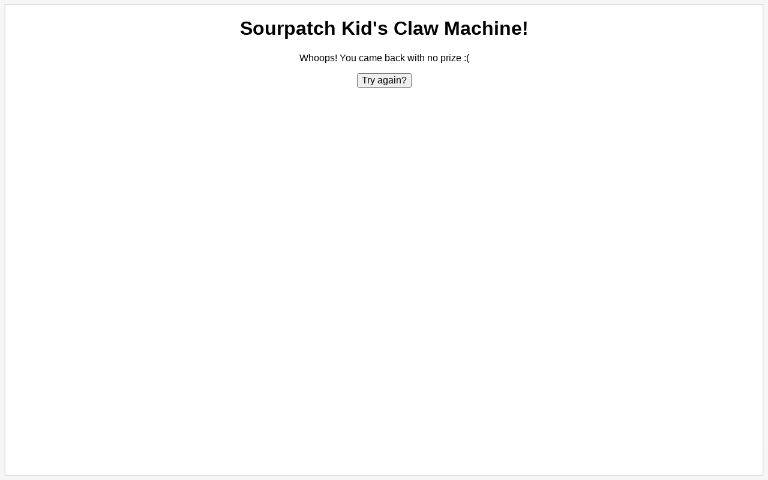 Sourpatch Kid's Claw Machine ― Perchance Generator