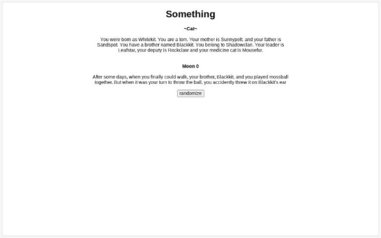 Something ― Perchance Generator