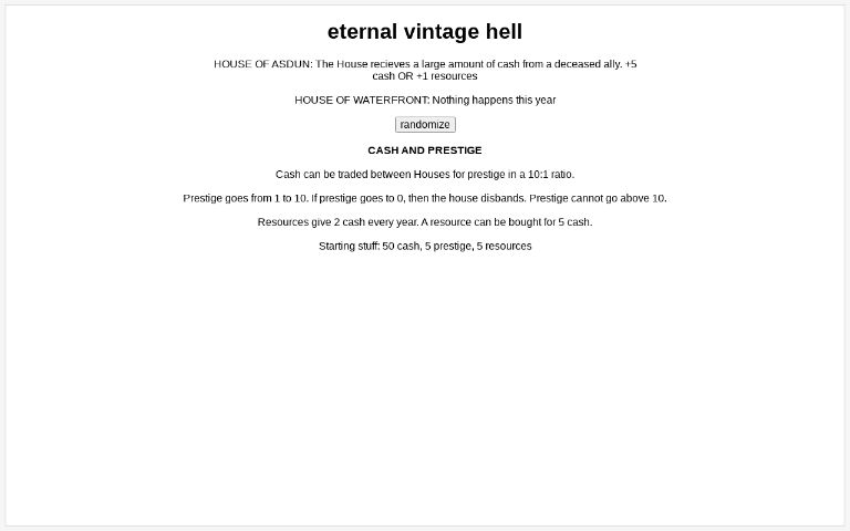 eternal vintage hell ― Perchance Generator