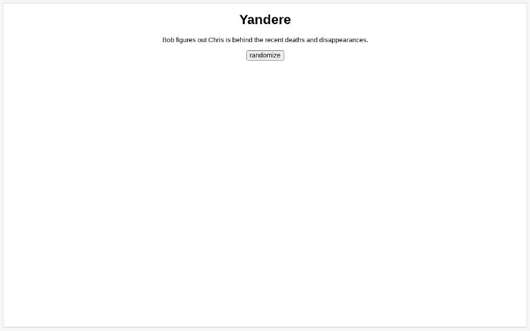 Yandere ― Perchance Generator