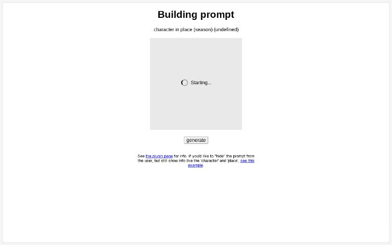 Building prompt ― Perchance Generator