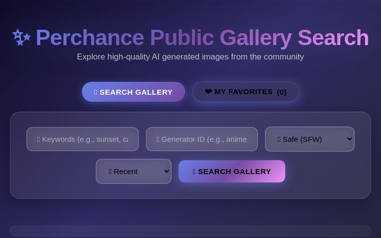 Perchance Public Gallery Search ― Perchance Generator