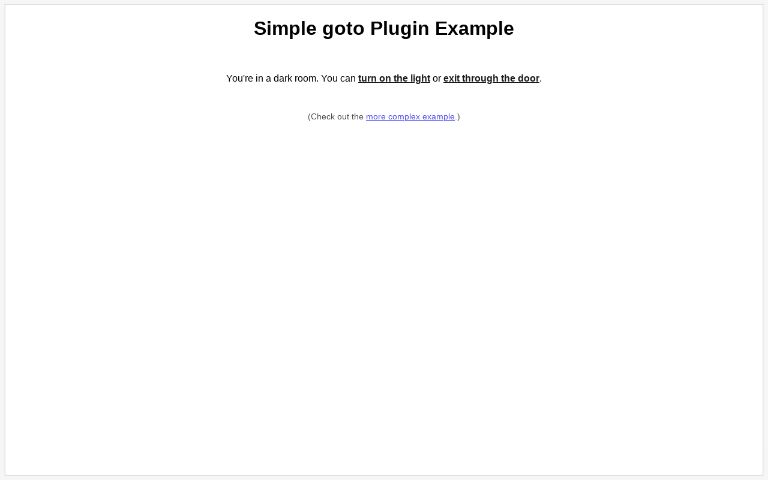 Simple goto Plugin Example