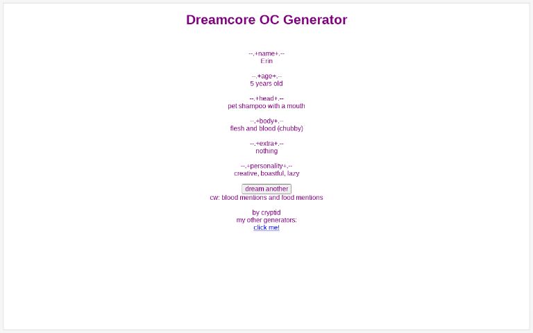 Dreamcore OC Generator