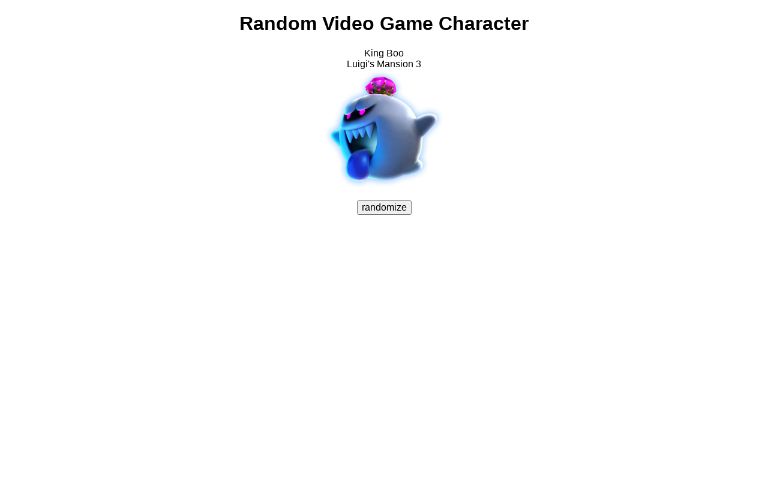 Random Video Game Character ― Perchance Generator