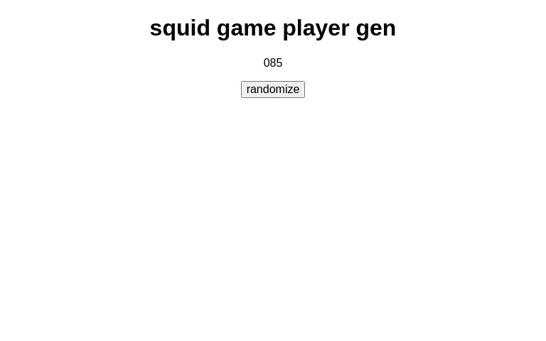 squid game player gen