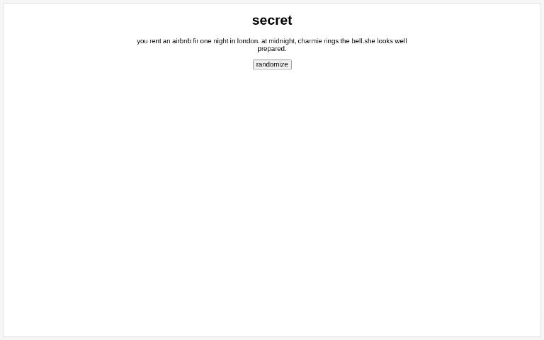 secret ― Perchance Generator