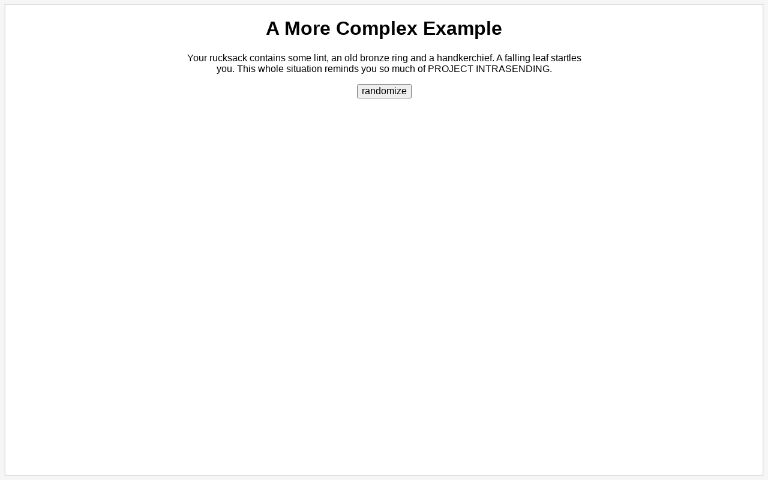 A More Complex Example ― Perchance Generator