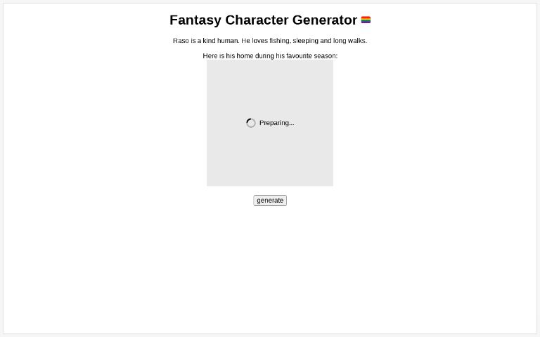 Fantasy Character Generator