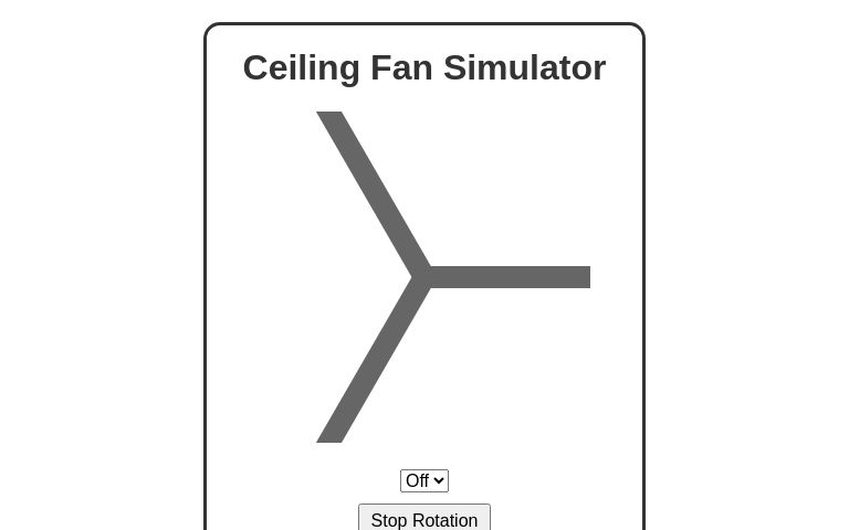 Ceiling Fan Simulator ― Perchance Generator