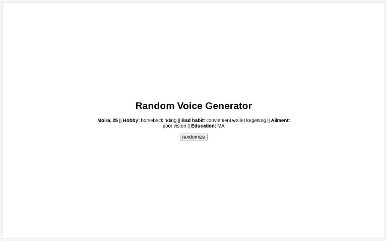 Random Voice Generator