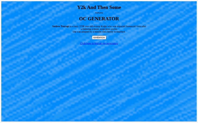 Y2k And Then Some ~~~ OC GENERATOR