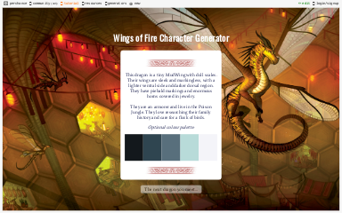 Wings of Fire Character Generator