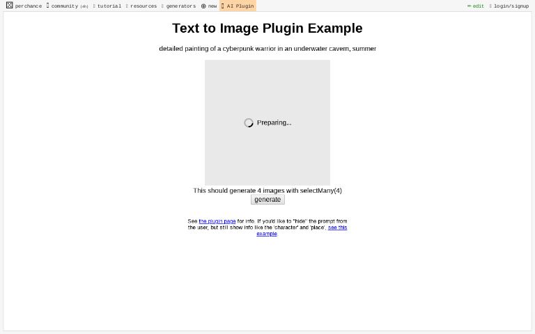 Text to Image Plugin Example