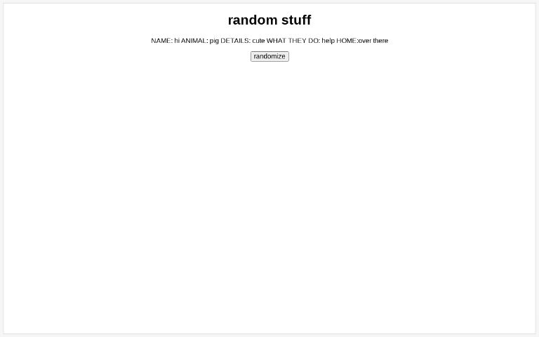 random stuff ― Perchance Generator